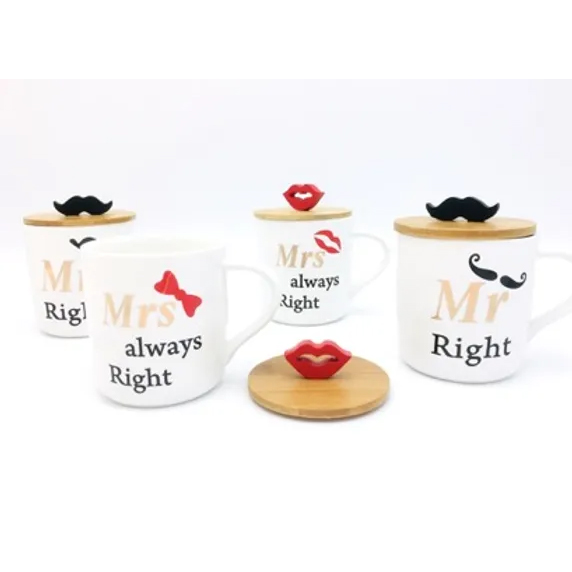 ΚΕΡΑΜΙΚΗ ΚΟΥΠΑ MR RIGHT -MRS ALWAYS RIGHT ΜΕ ΞΥΛΙΝΟ ΚΑΠΑΚΙ ΚΩΔΙΚΟΣ: TA ...